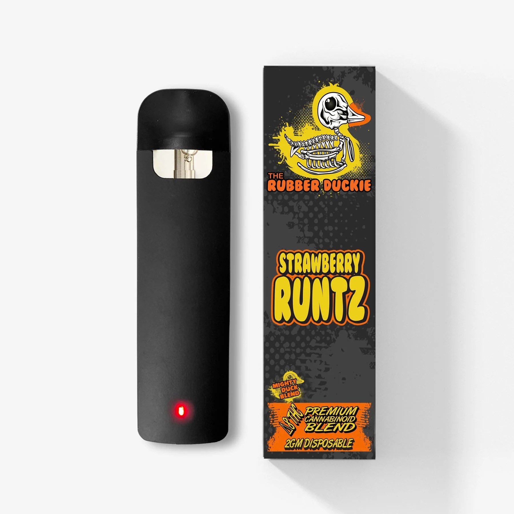 DELTA 8 THC BLENDED DISPOSABLE / 2G / RUBBER DUCKIE / STRAWBERRY RUNTZ ...